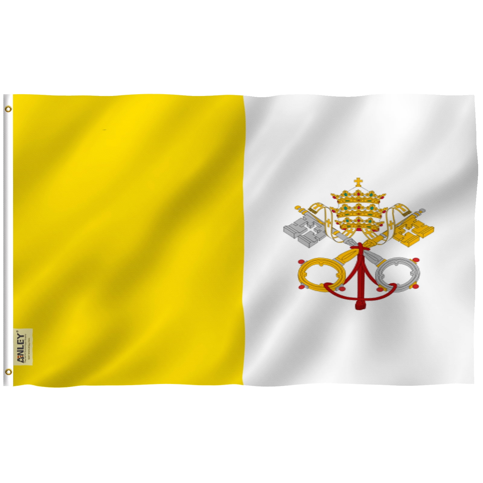Anley 3x5 Foot Vatican Flag - State of Vatican City Flags Polyester ...