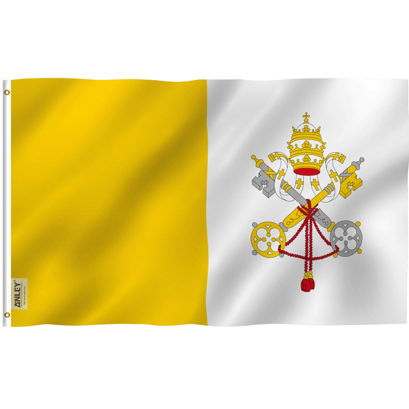 Anley 3x5 Foot Vatican Flag - State of Vatican City Flags Polyester ...