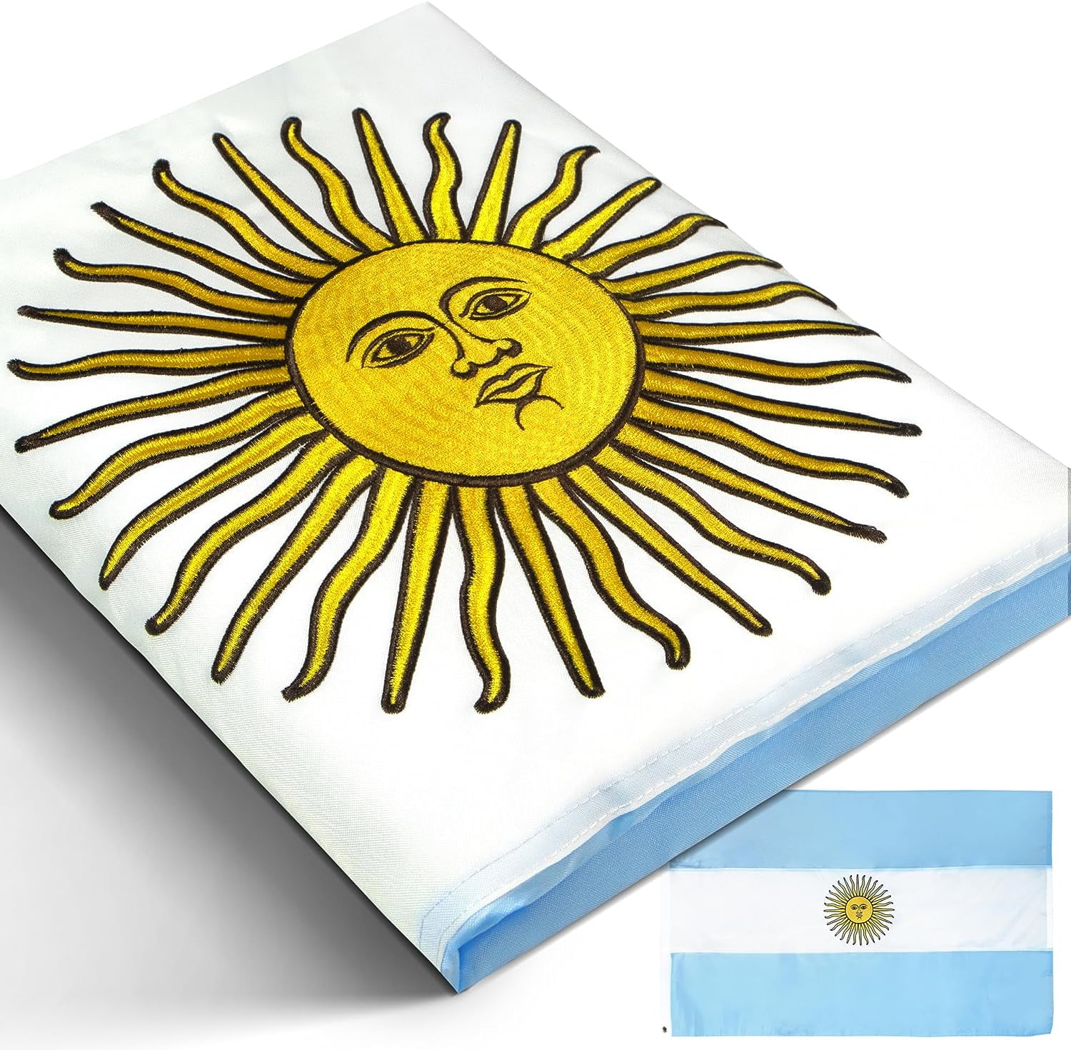 Anley 3x5 Ft Heavy Duty Nylon Argentina Flag - Embroidered and Sewn ...