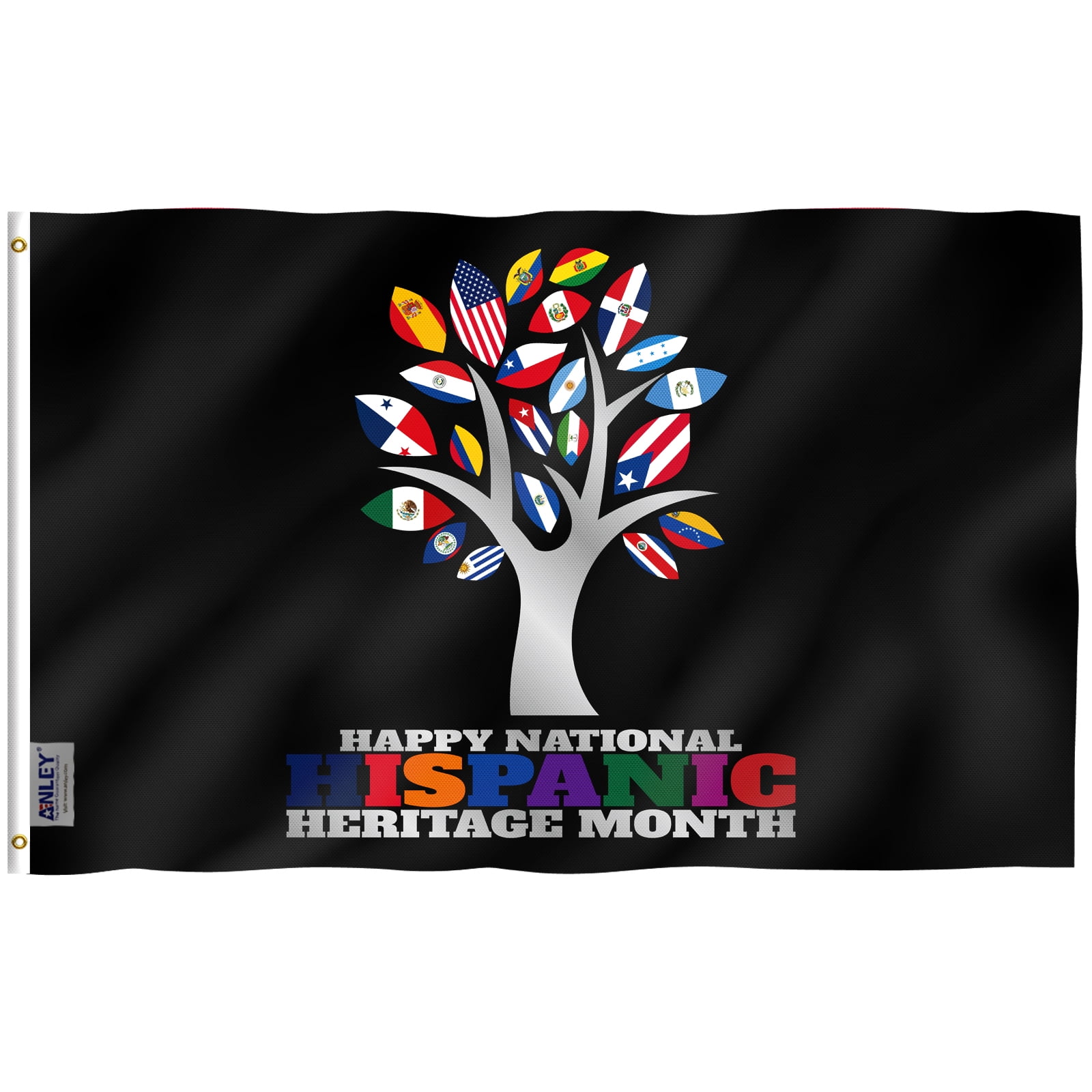 Anley 3x5 Ft National Hispanic Heritage Month Flag - Latino Countries ...