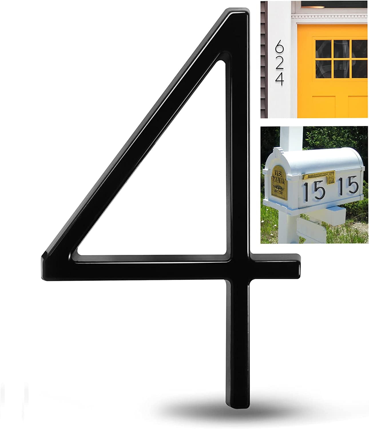 Anley 5" House Number - Waterproof Zinc Alloy Floating Metal Address ...