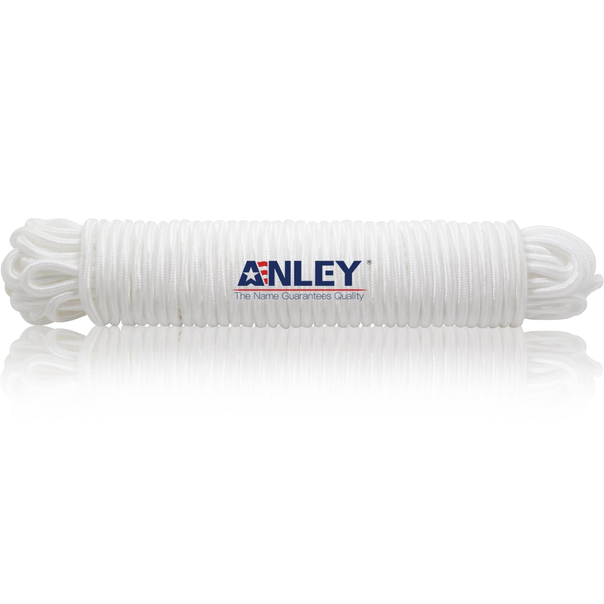 Anley 80 ft x 1/4" Flag Pole Halyard Rope, Outdoor Double Braided ...