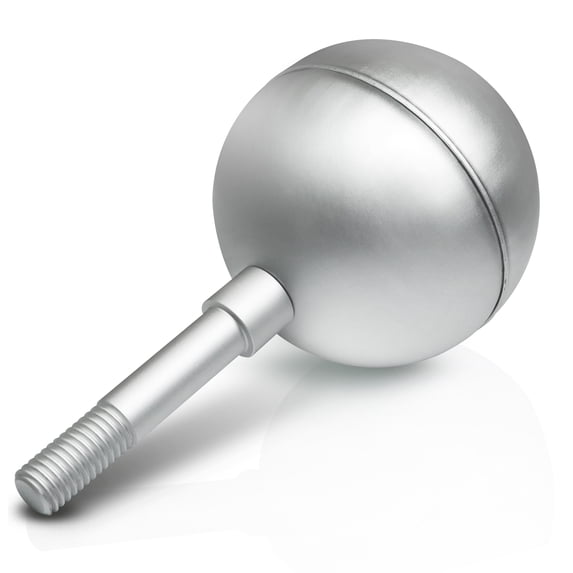 Anley Authentic 3" Flagpole Ball Topper Ornament - Silver Anodized ...