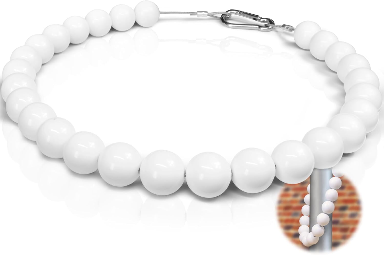 Anley Beaded Flag Retainer Ring Flag Pole Accessories for Both Internal ...