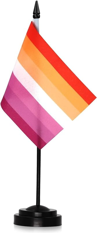 Anley Bisexual Bi Pride Deluxe Desk Flag Set - 6 x 4 Inch Miniature ...