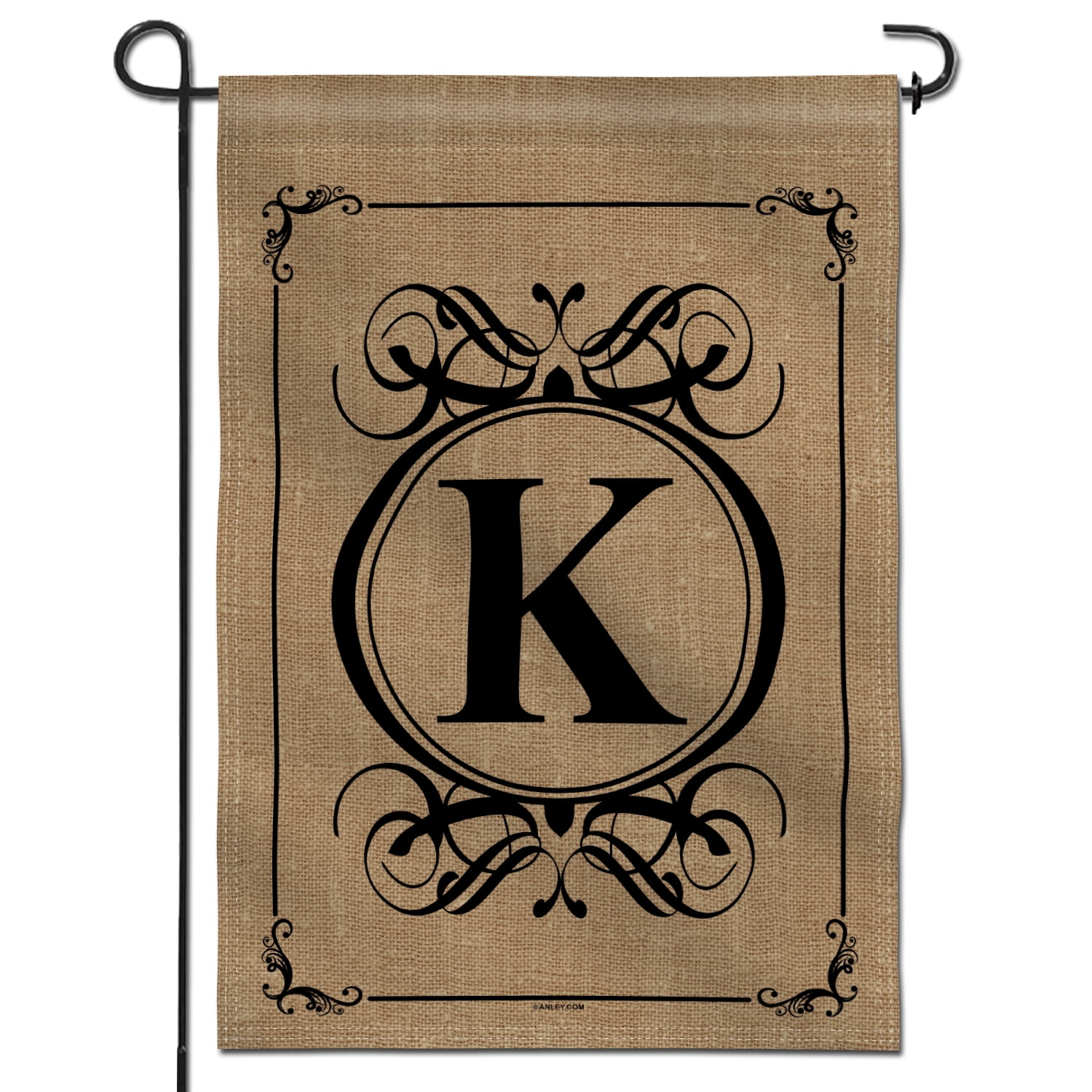 Anley Classic Monogram Letter K Garden Flag, Double Sided, Weather ...