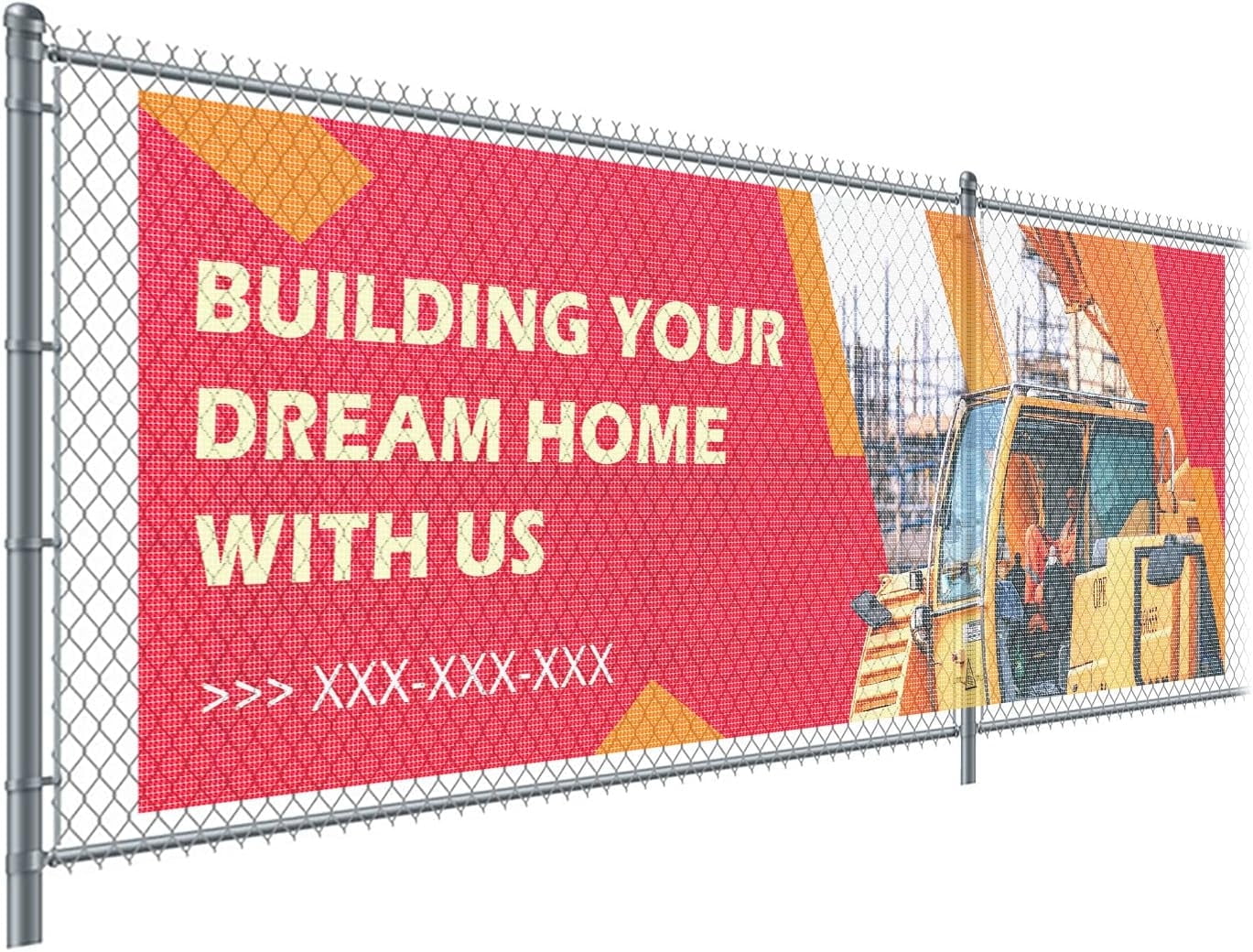 Anley Custom Mesh Banner & Sign - Fence Wrap Banners with Personalized ...
