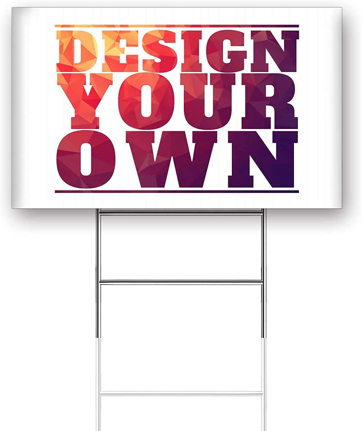 Anley Custom Yard Sign with Stake - Personalized Blank Corrugated Yard ...