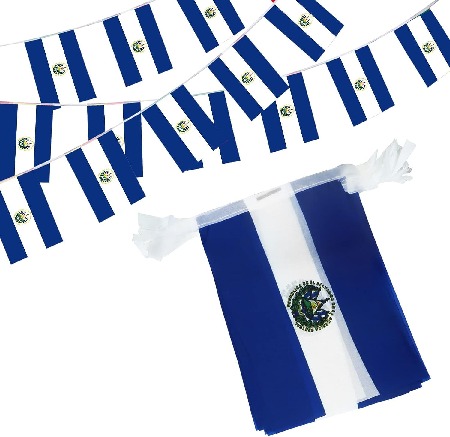 Anley El Salvador String Flag Pennant Flags, Patriotic Events 15th of ...