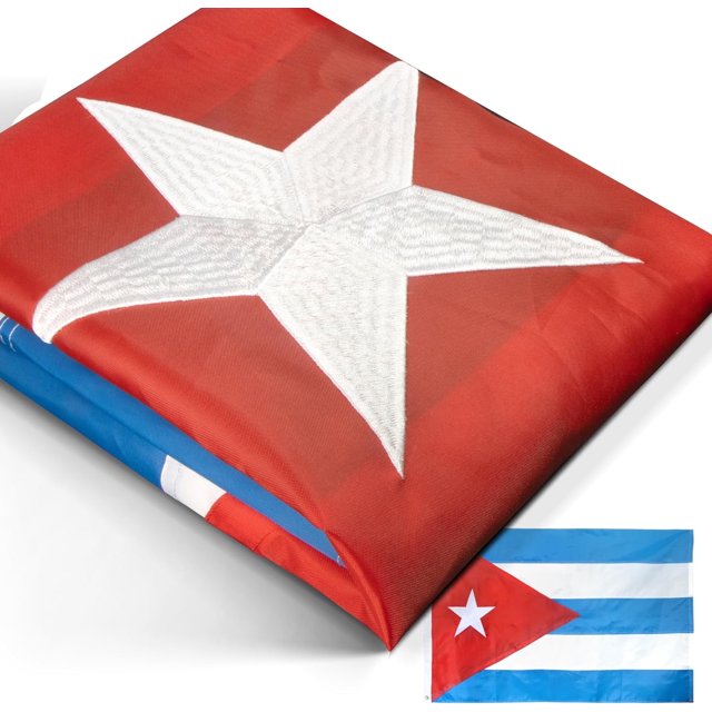 Anley EverStrong Series Embroidered Cuba Flag 3x5 Feet - Cuban National ...