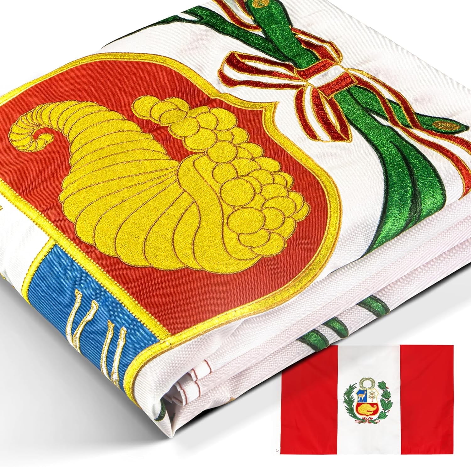 Anley EverStrong Series Peru Flag 3x5 Foot - Embroidered and Sewn ...