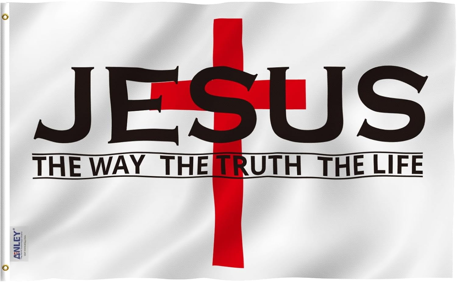 Anley Fly Breeze 3x5 Foot I Saw That Jesus Christ Flag - Canvas Header ...