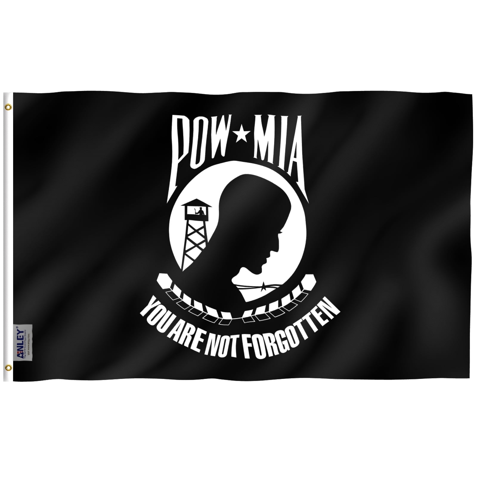 Anley Military 3x5 Foot POW MIA Flag - Durable Polyester, Not Forgotten ...