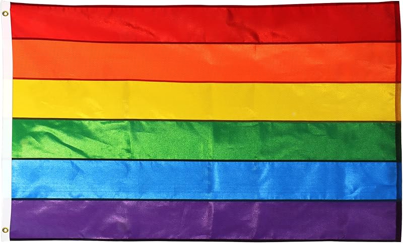Anley Fly Breeze 3x5 Foot Rainbow Pride Flag - Vivid Color and Fade proof - Canvas Header and ...