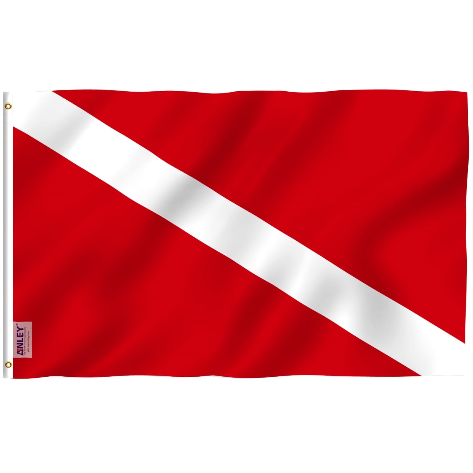 Anley Fly Breeze 3x5 Ft Dive Diver Down Flag - Diving Warning Flags ...
