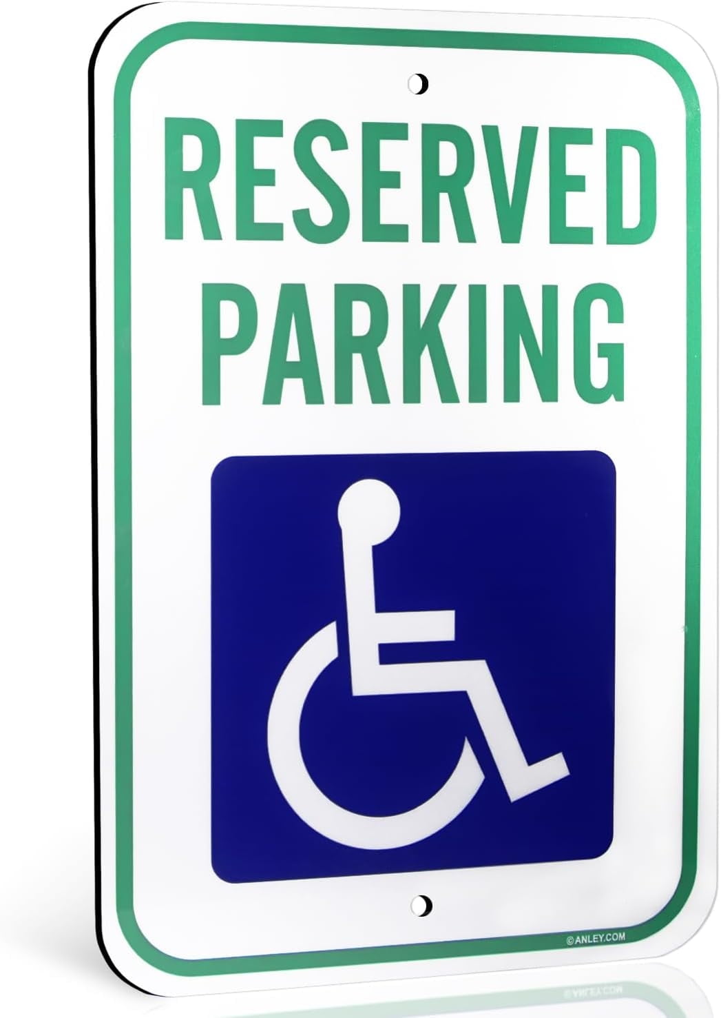 Anley Handicap Parking Sign 18 X 12 In - 40 Mil Thick Rust-Free ...