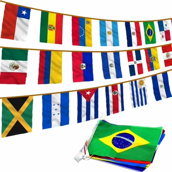 Anley Latin America 23 Countries String Flags - Assorted Latino Flag ...