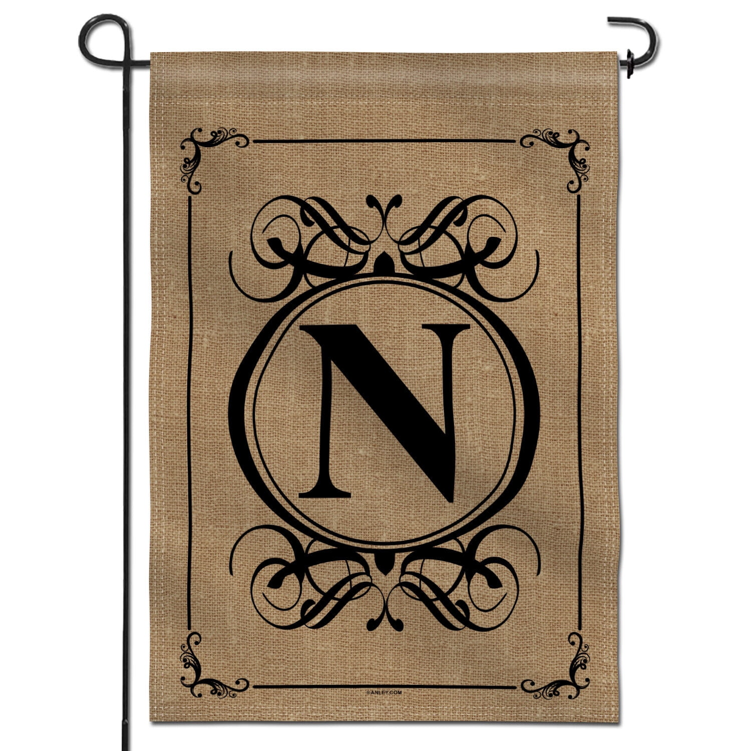 Anley Monogram Letter N Garden Flag, Double Sided Family Last Name ...