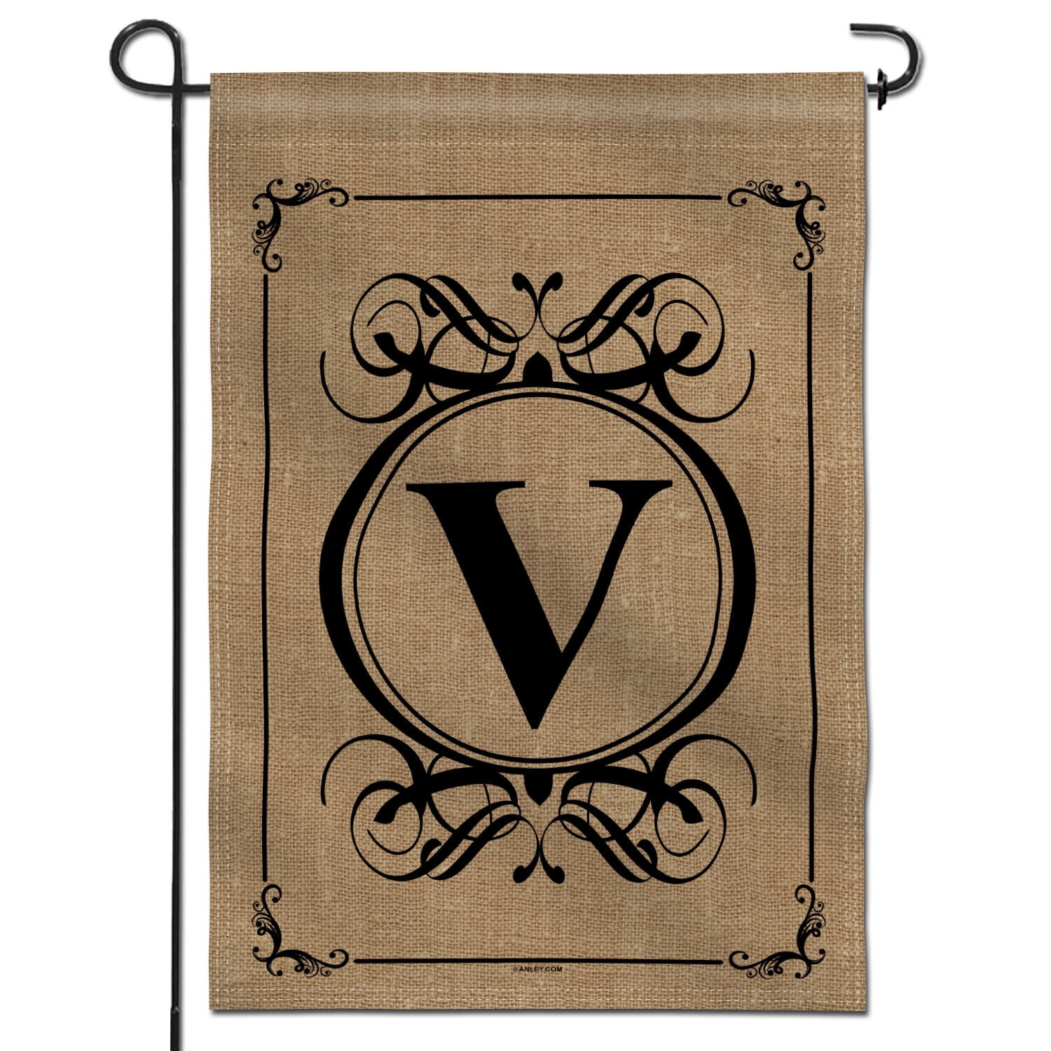 Anley Monogram Letter V, Double Sided Garden Flag, Family Initial, 18 x ...