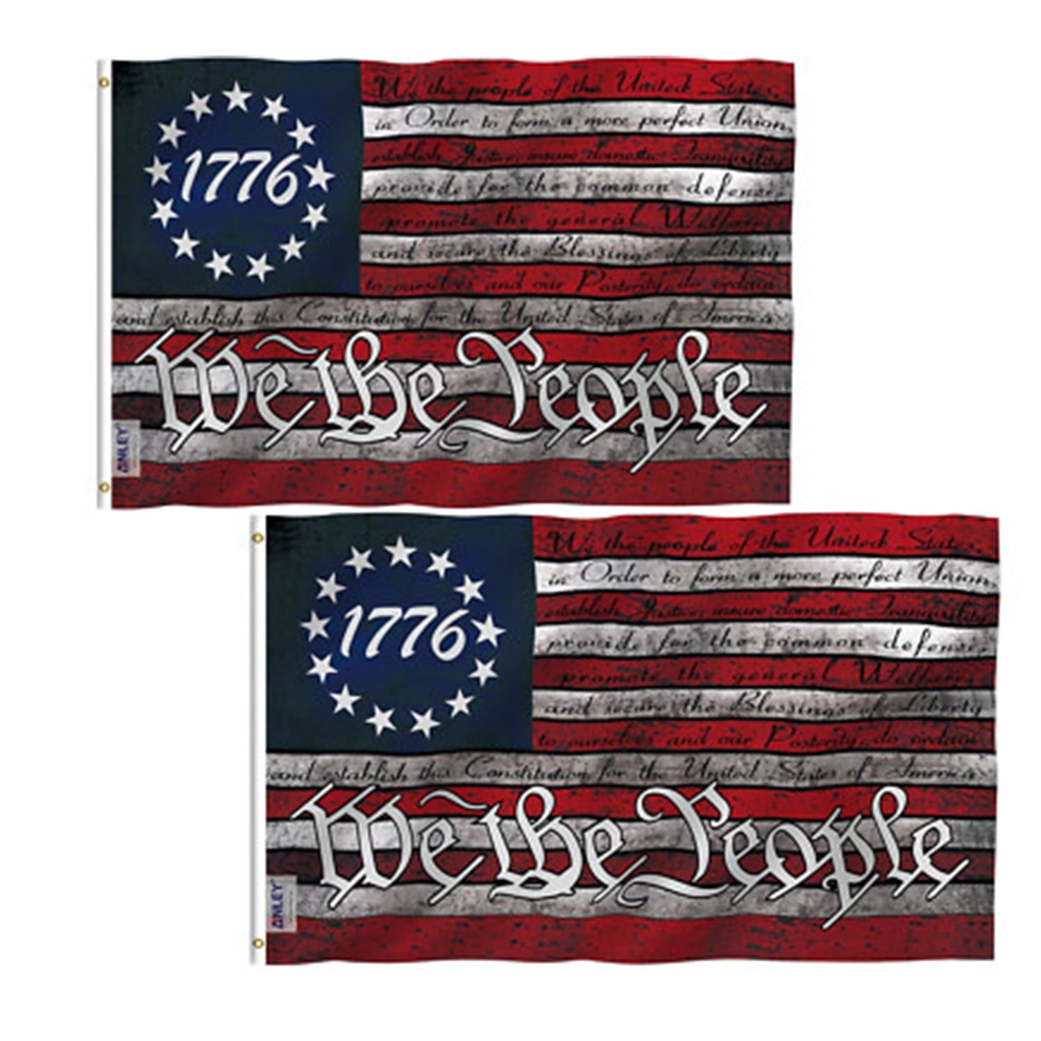 Anley Pack of 2 We The People Flag 3x5 ft - 1776 Vintage Betsy Ross The ...