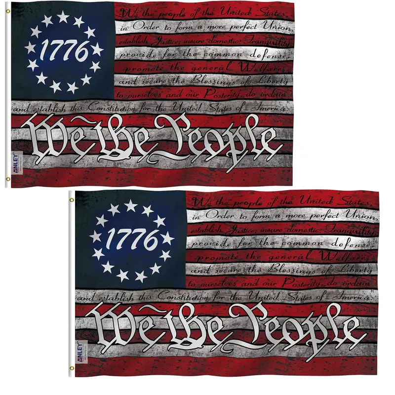 Anley Pack of 2 We The People Flag 3x5 ft - 1776 Vintage Betsy Ross The ...