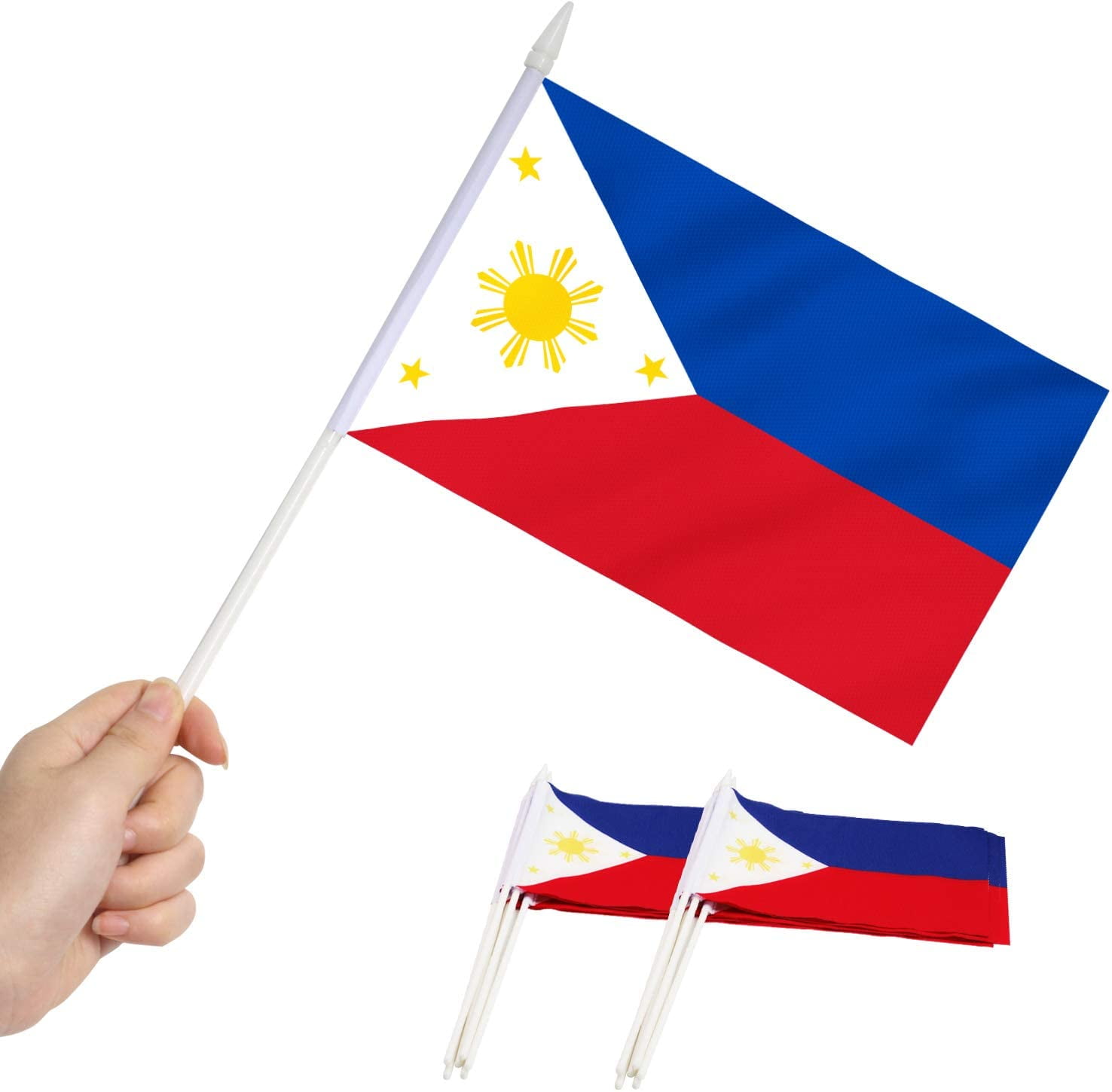 Anley Philippines Mini Flag 12 Pack - Filipino Hand Held Small ...