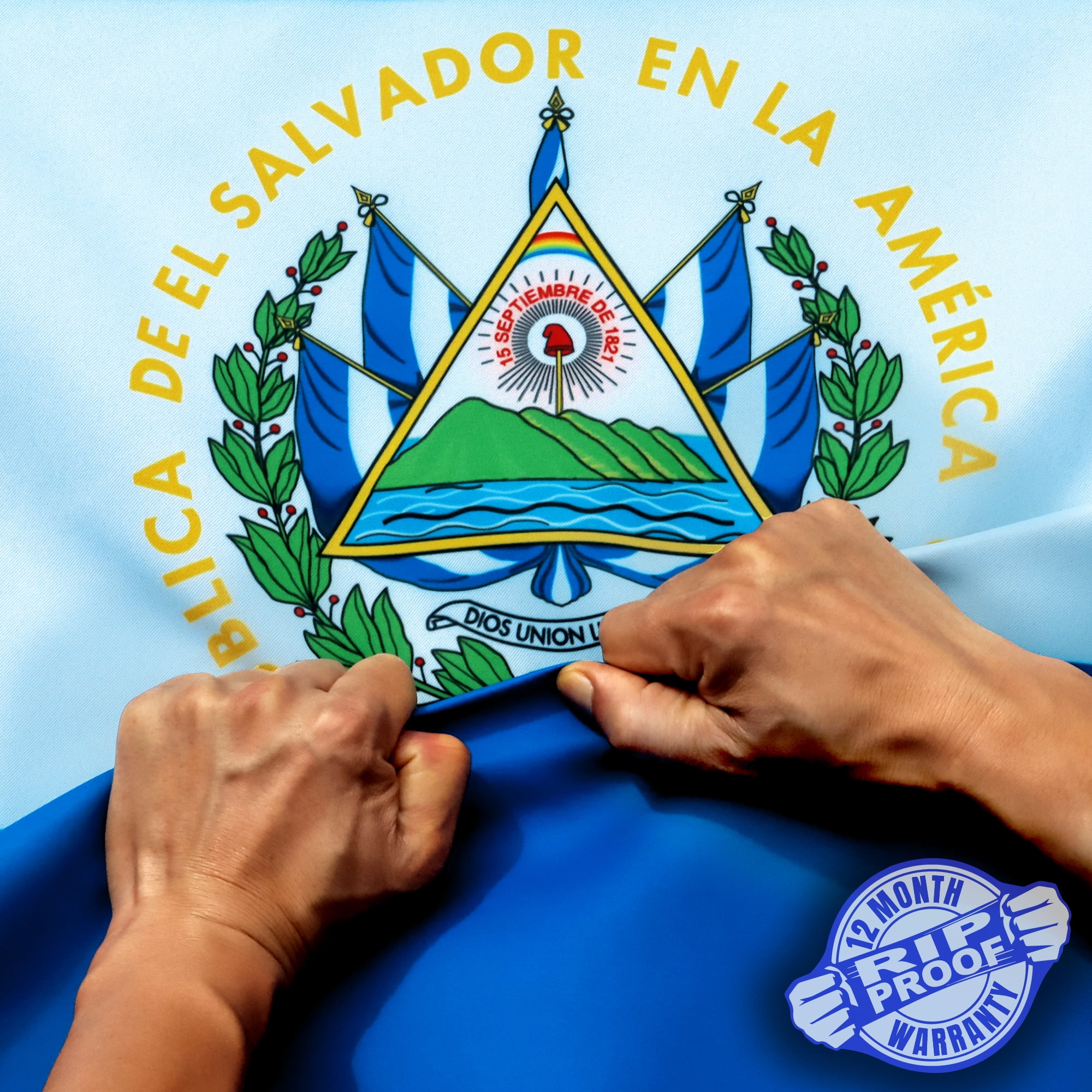 Anley Rip-Proof Double Sided 3-Ply El Salvador Flag 3x5 Foot ...