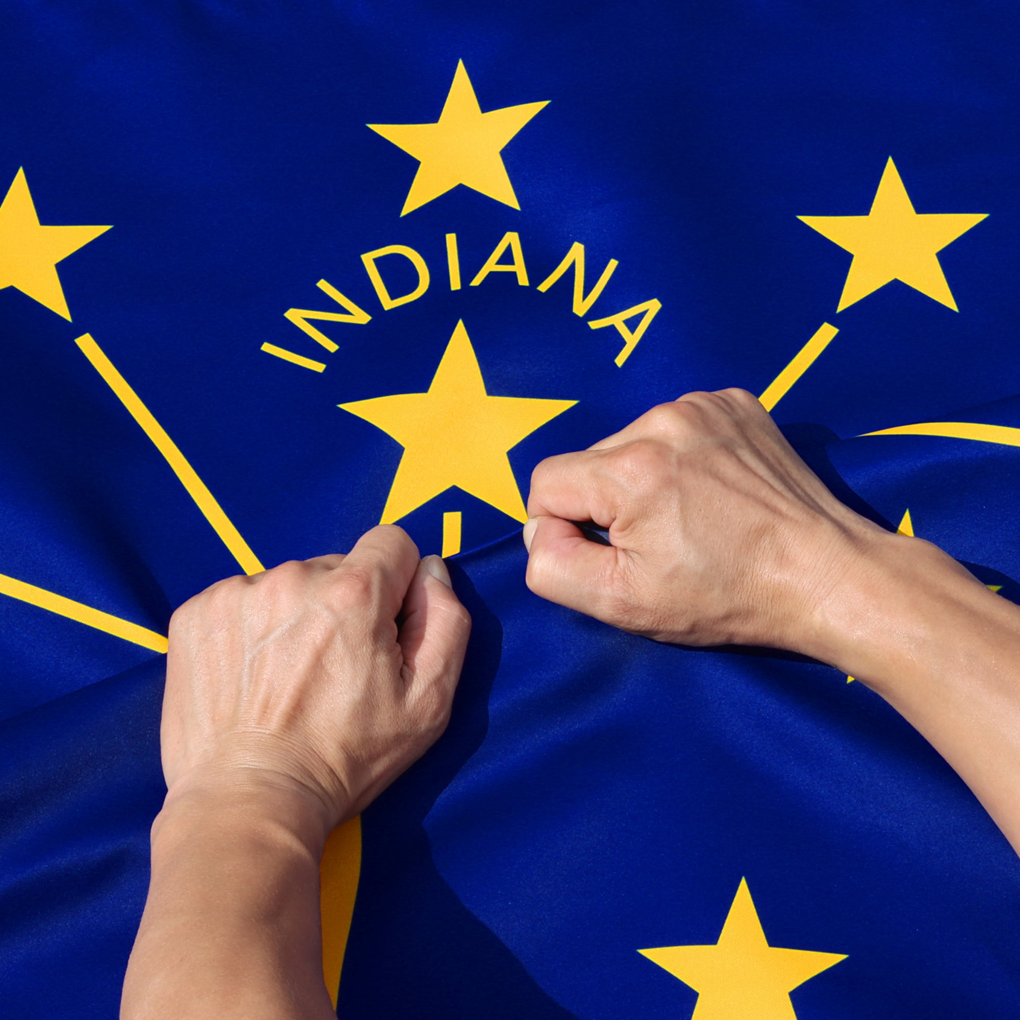 Anley Rip-Proof Double Sided 3-Ply Indiana State Flag 3x5 Foot - Vivid ...