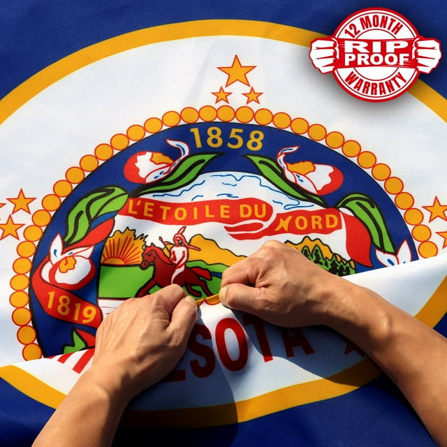 Anley 3x5ft Minnesota State Flag - Rip-Proof, Double Sided, 3-Ply ...