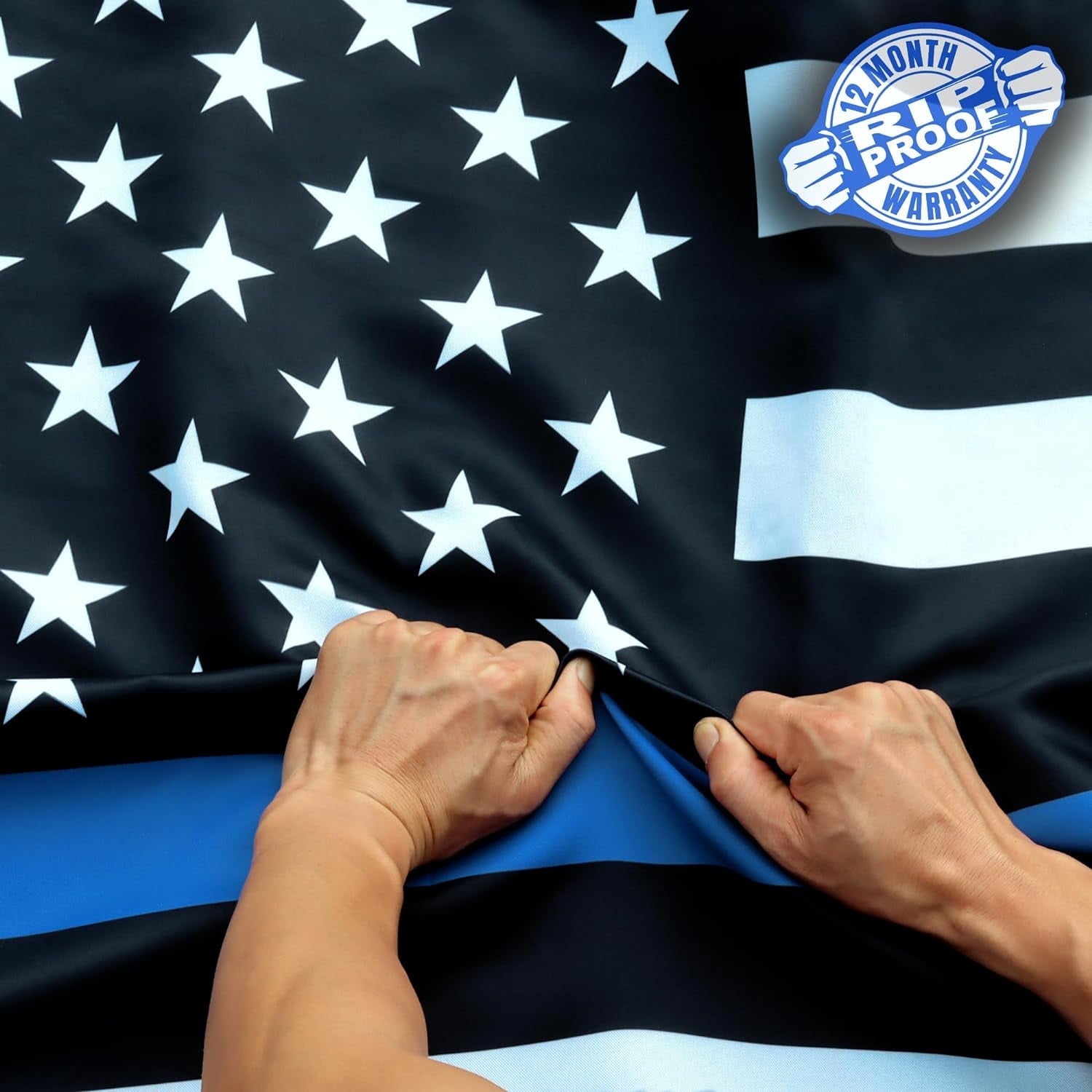 Anley Rip-Proof Technology Double Sided 3-Ply Thin Blue Line Flag 3x5 ...