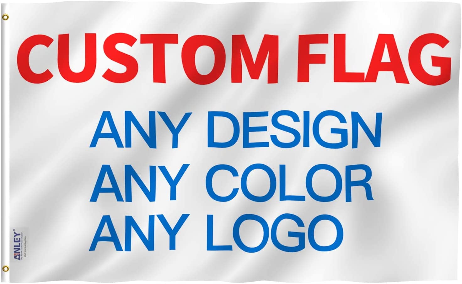 Anley Rip-Proof Double Sided Custom Flag 5x8 Ft For Outdoors ...