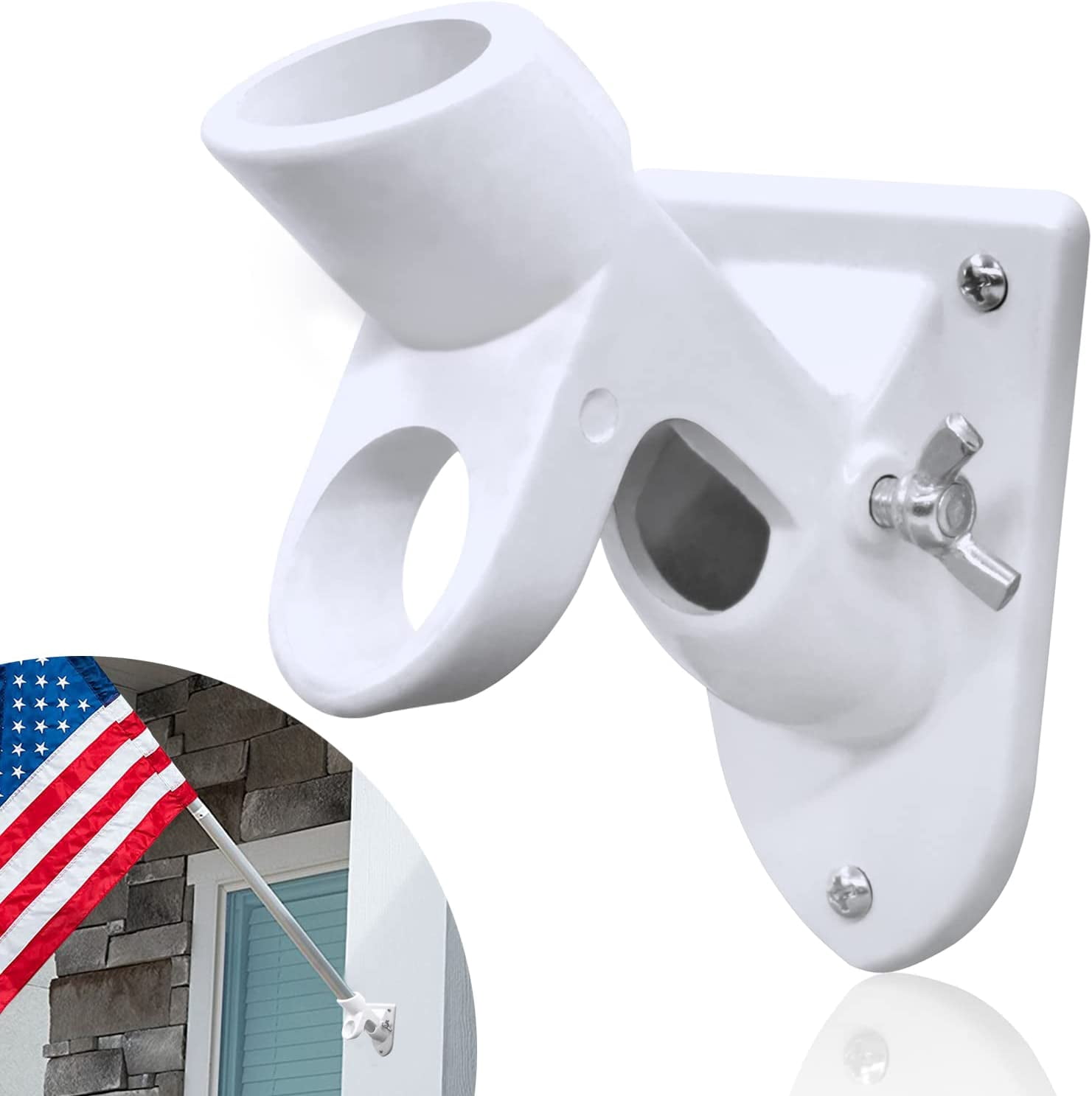 Anley Two-Position Flag Pole Holder Mounting Bracket with Hardwares - 1 ...