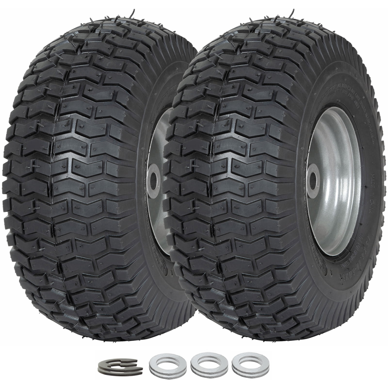 WEIZE 15x6.00-6 4Ply Lawn Mower Front Tire 15x6-6 Tractor Garden Tires ...