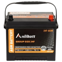 Anlibatt Car AGM Battery Group Size 94R H7 Start Stop Battery 12V 80Ah ...