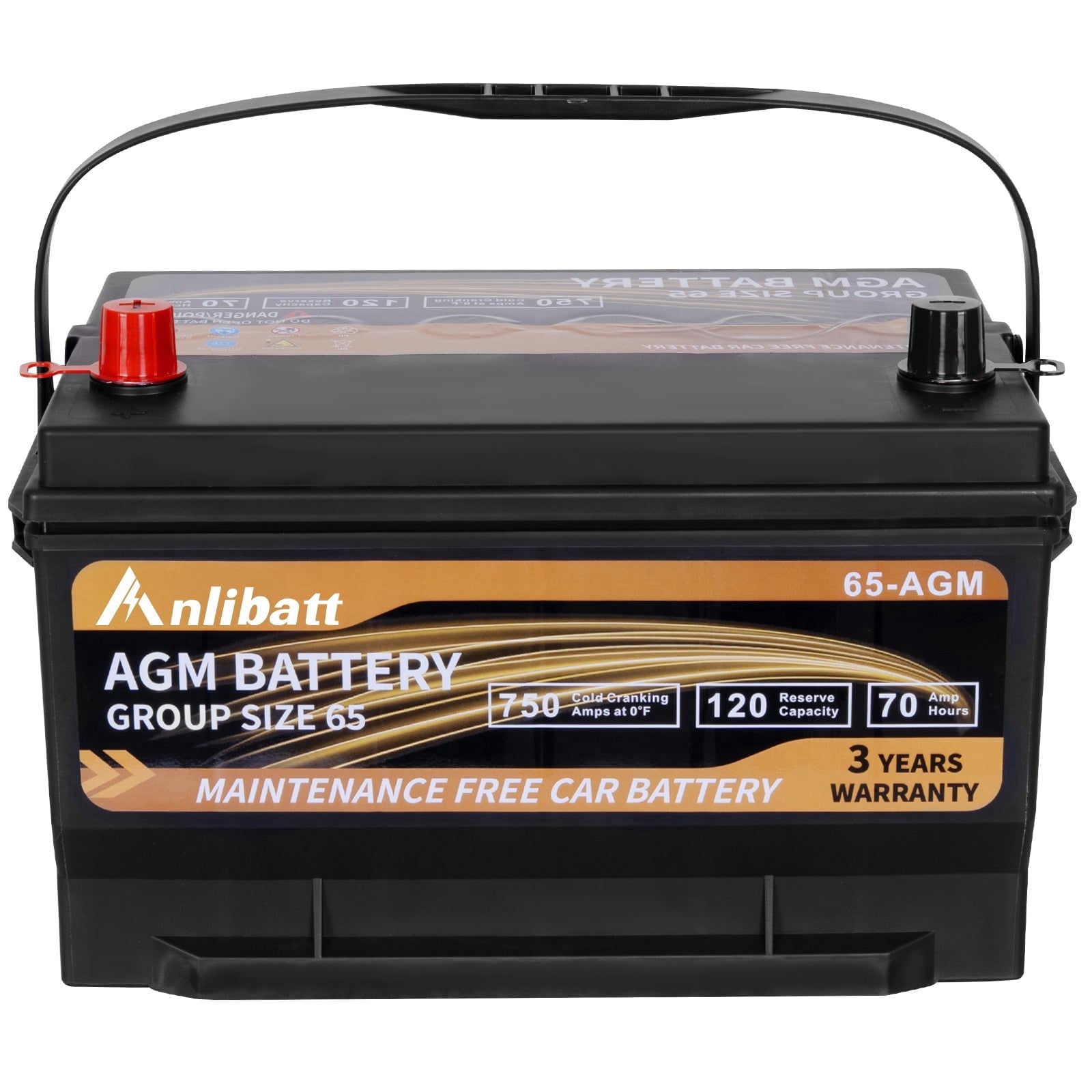 ANLIBATT Platinum AGM Group 65 Battery, 12V 70Ah 750CCA 120RC - Walmart.com
