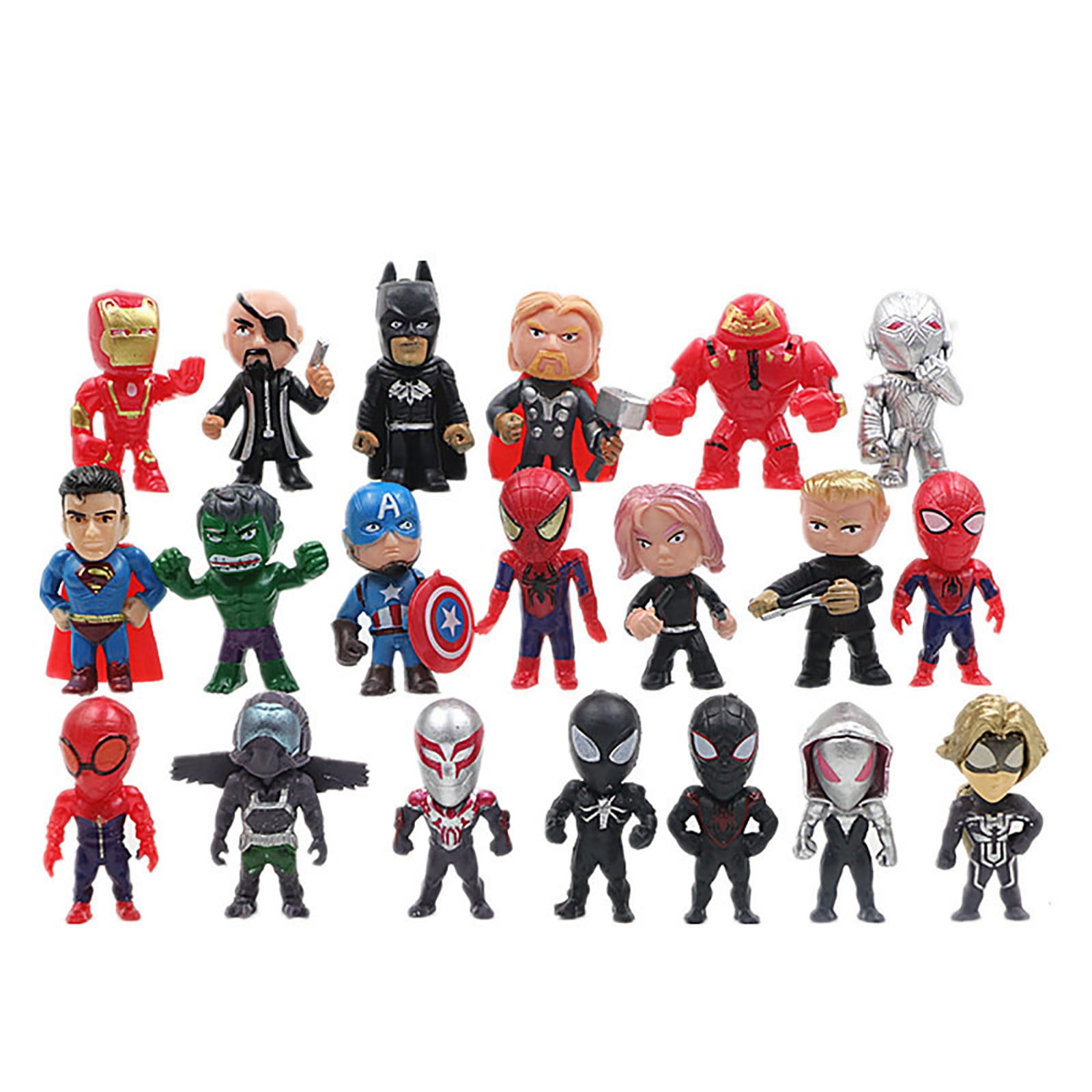 Anmirz 20pcs Superhero Figures, 1.57in Superhero Statue, Superhero ...