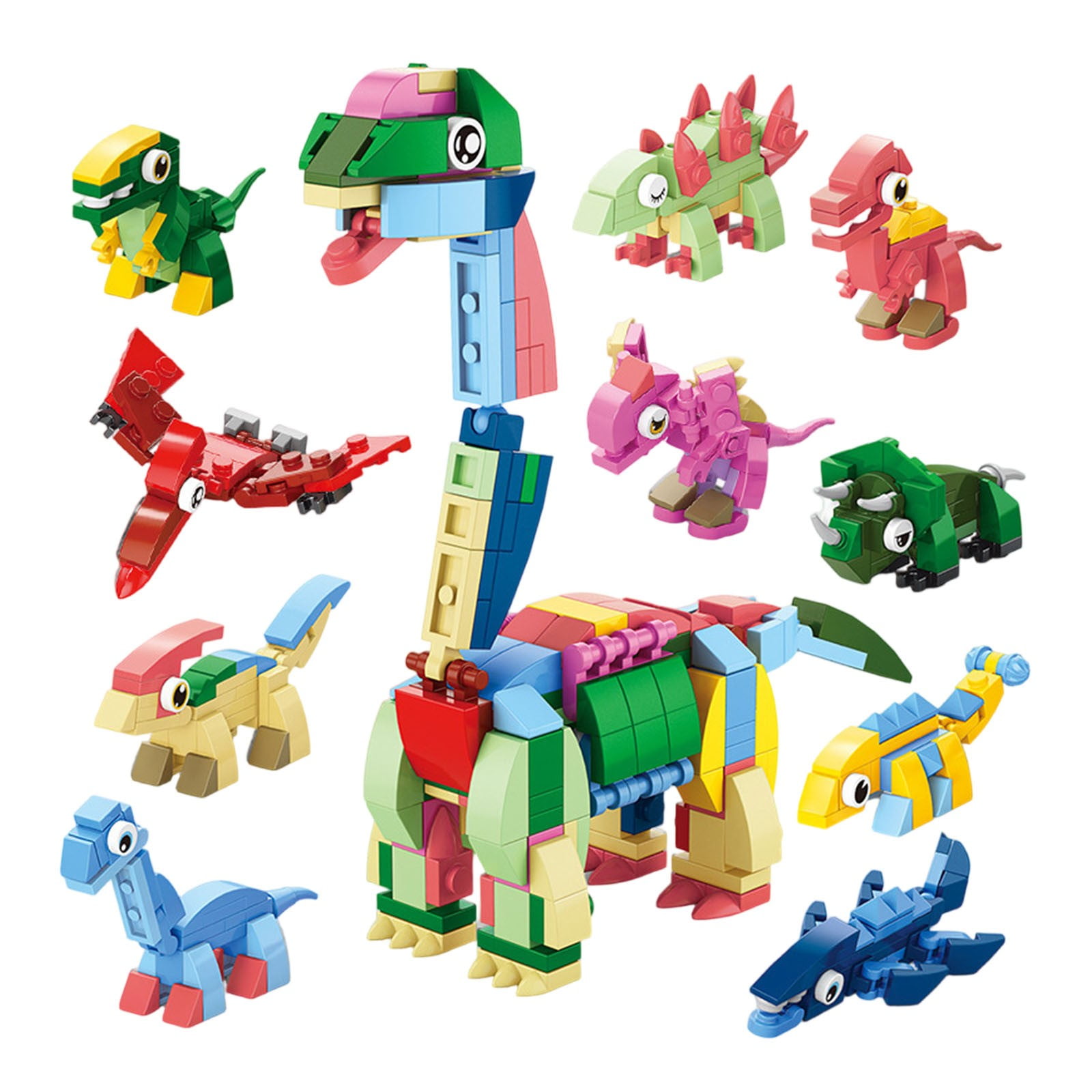 Anmirz Dinosaur Figure, Dinosaur Building Blocks, Dinosaur Toy Building ...