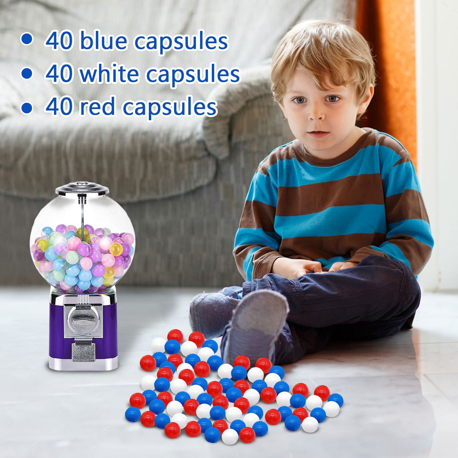 Anmirz Gumball Machine for Kids, 10in Candy Machine Dispenser, Gumball ...