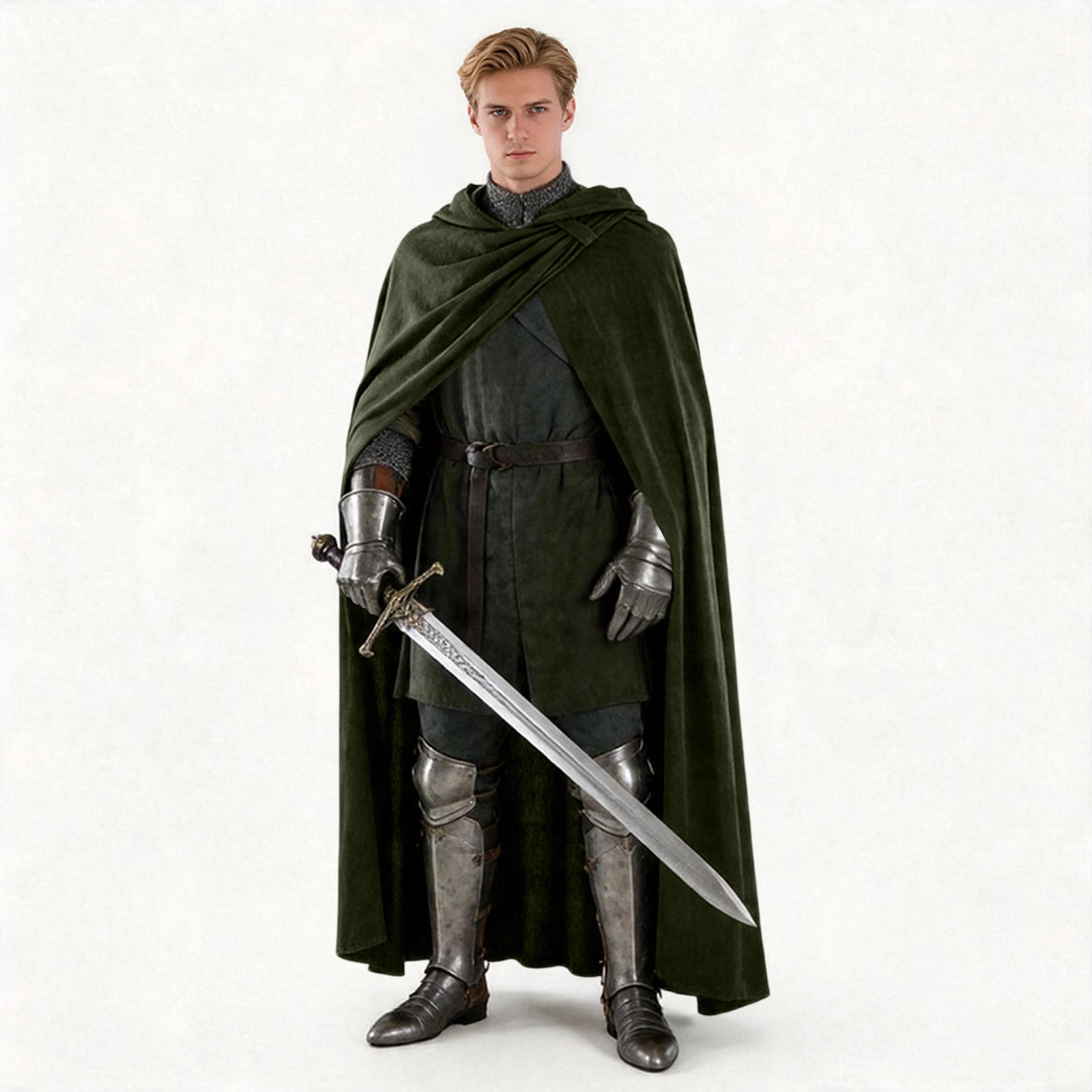 Anmrize Medieval Knight Costume Cape, Halloween Cosplay Accessory, Soft ...