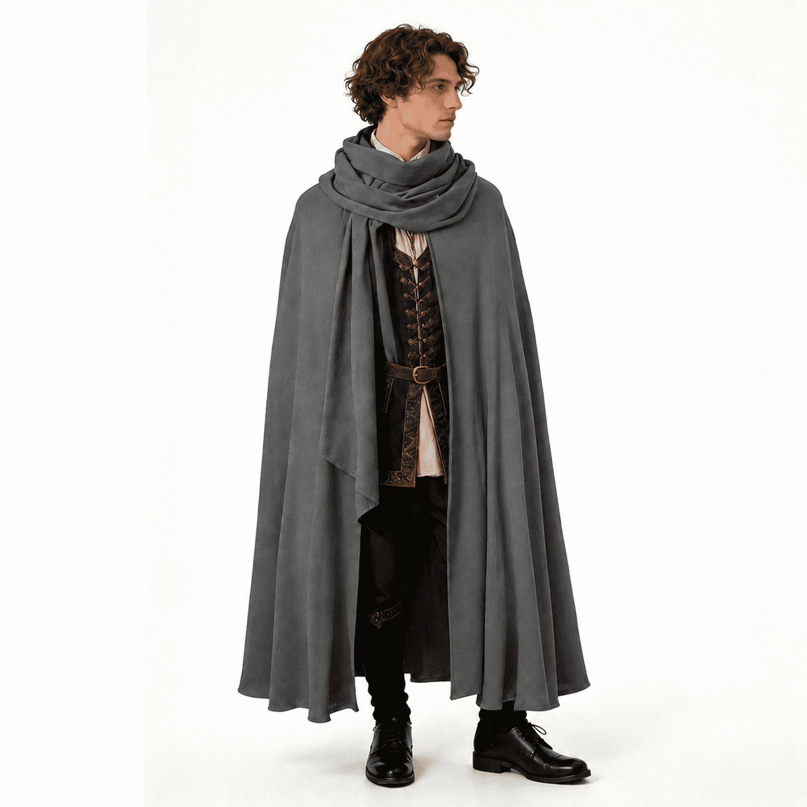Anmrize Unisex Hooded Cape, Cosplay Halloween Costume, Soft Scarf-Style ...