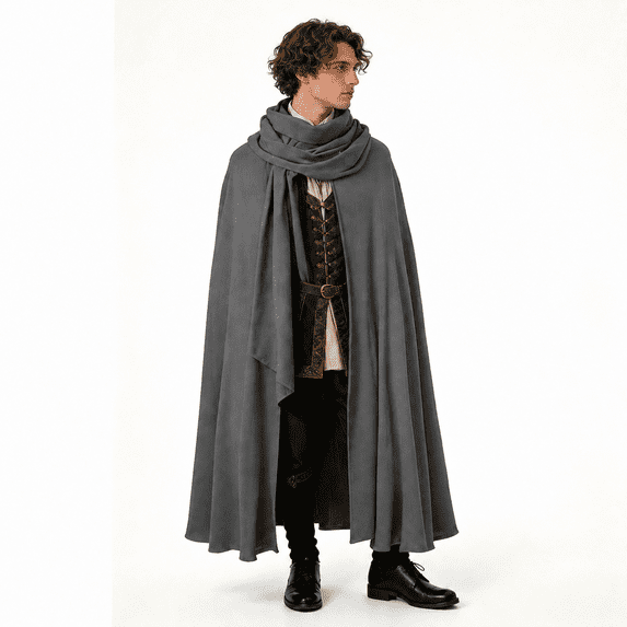 Anmrize Unisex Hooded Cape, Cosplay Halloween Costume, Soft Scarf-Style ...