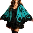 Anmrize Women Halloween Butterfly Shawl, Bat Pattern Knit Poncho ...