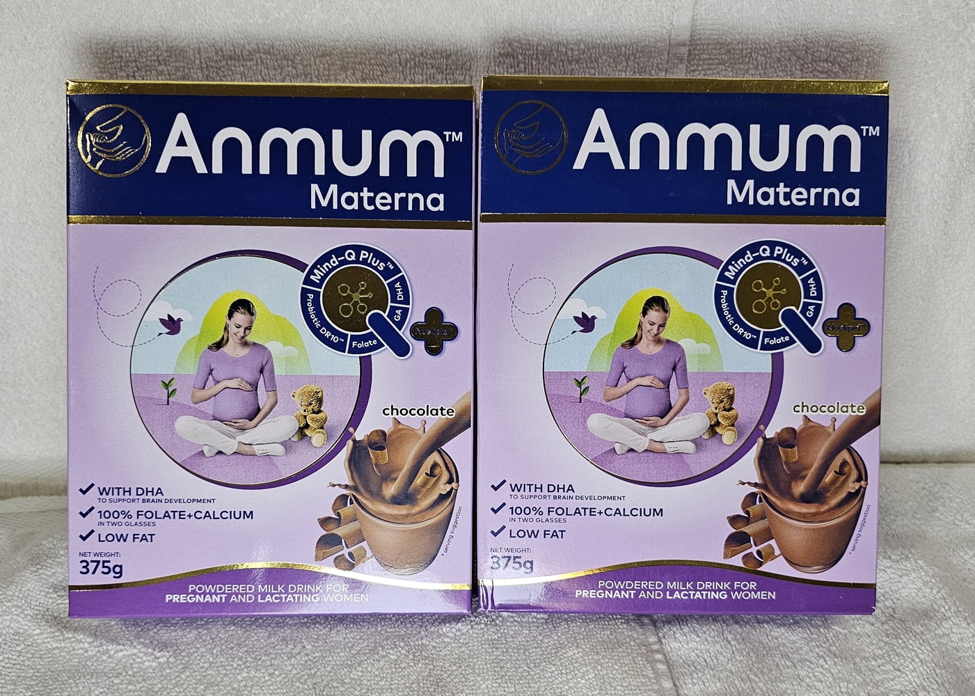 Anmum Materna Powdered Milk Drink for Lactation, Breastfeeding Women - Chocolate Flavor, 375g x2 ...