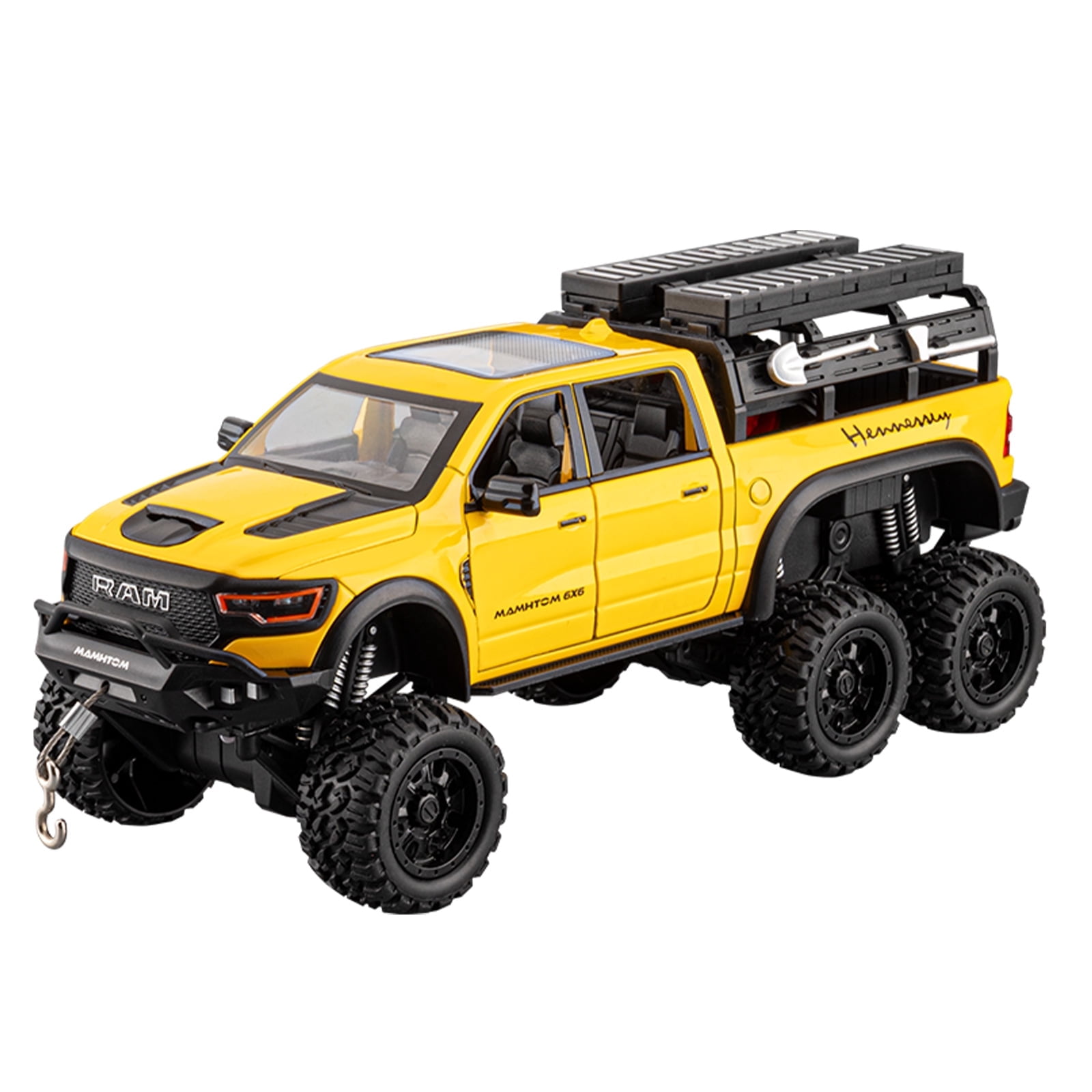 Anmyjuly Die-Cast Ram Truck Toy 1:24 Scale with Sound, Light, Opening ...