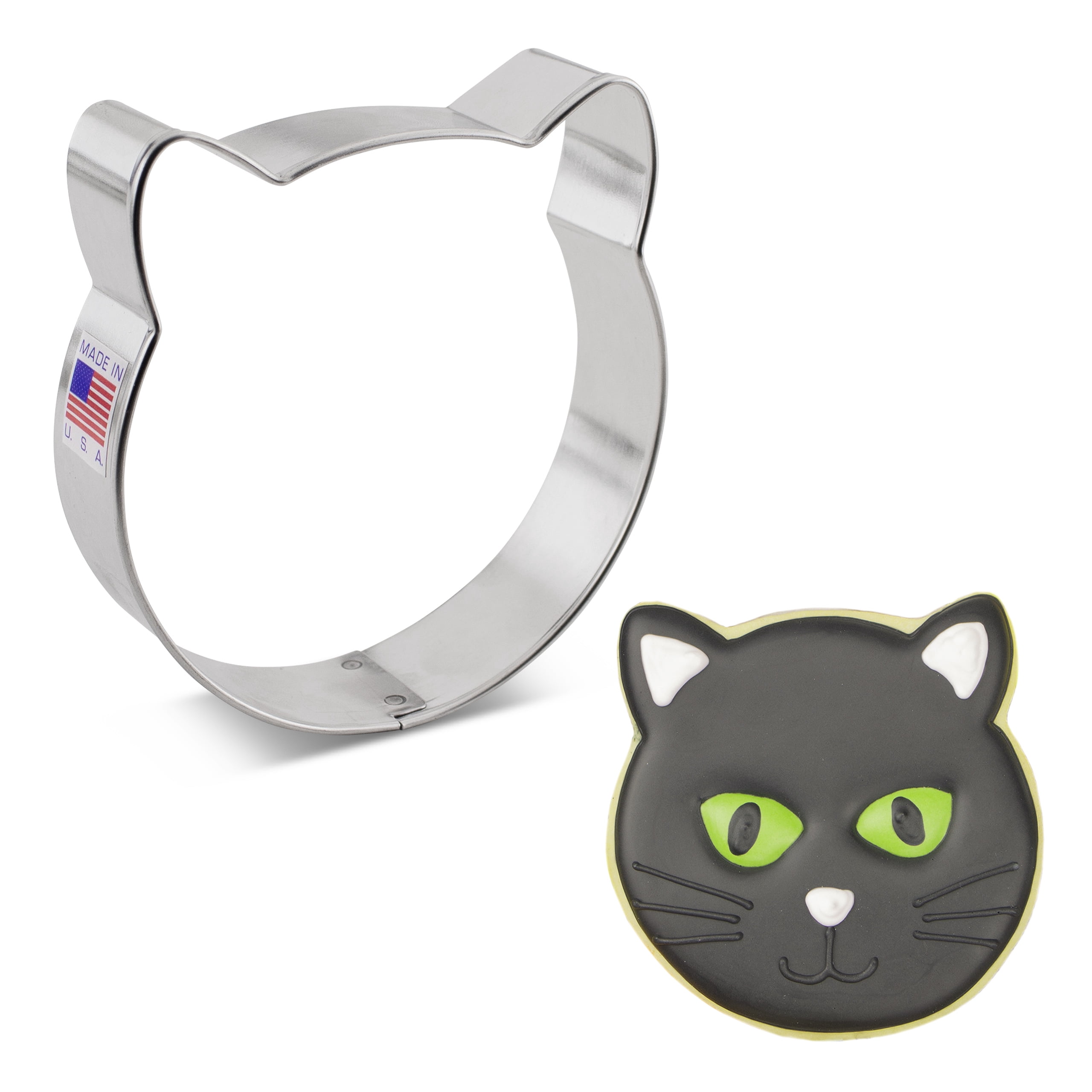 Ann Clark Cat Face Cookie Cutter 4", Made in USA - Walmart.com