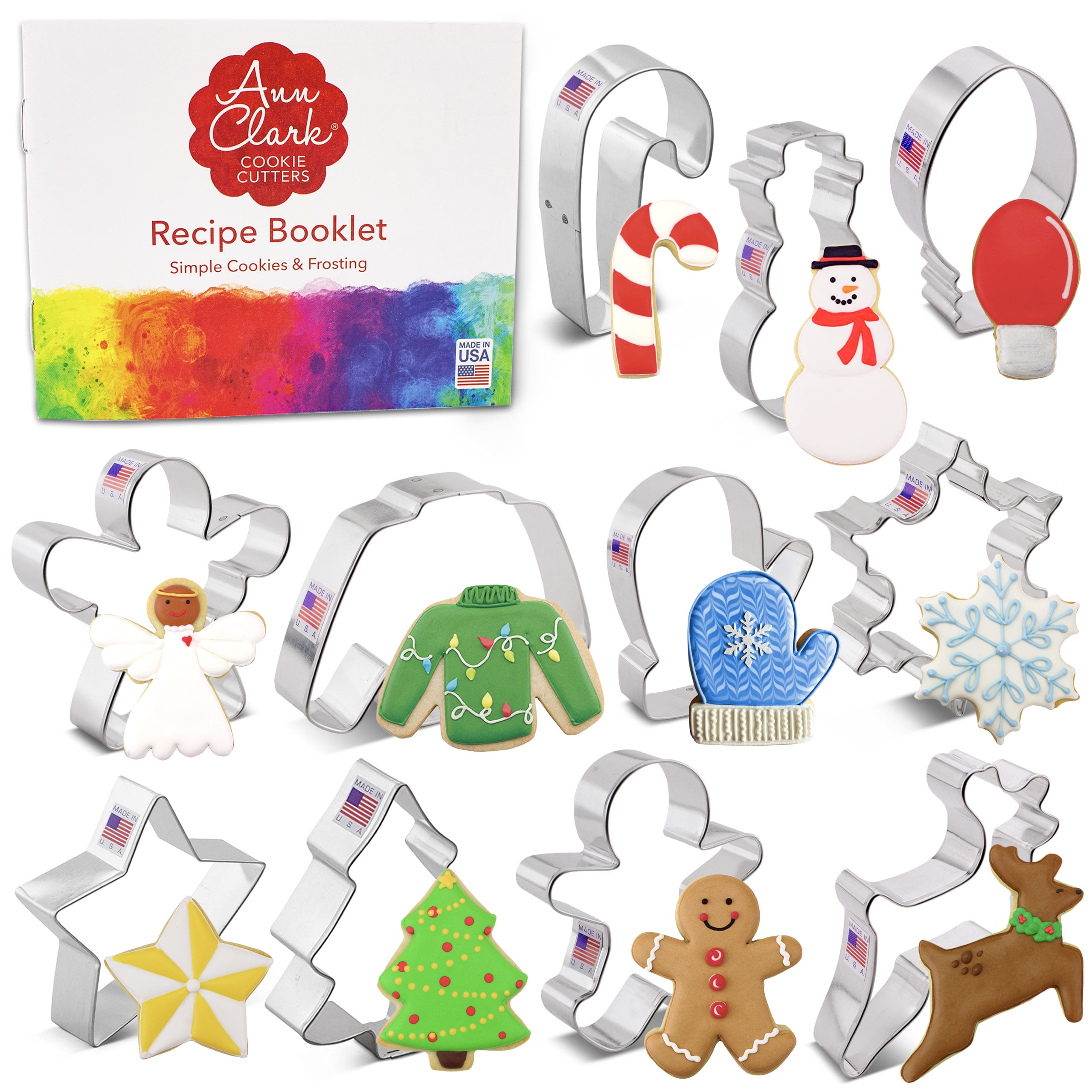 Ann Clark 11-Piece Reindeer, Snowflake, and More Holiday Christmas ...