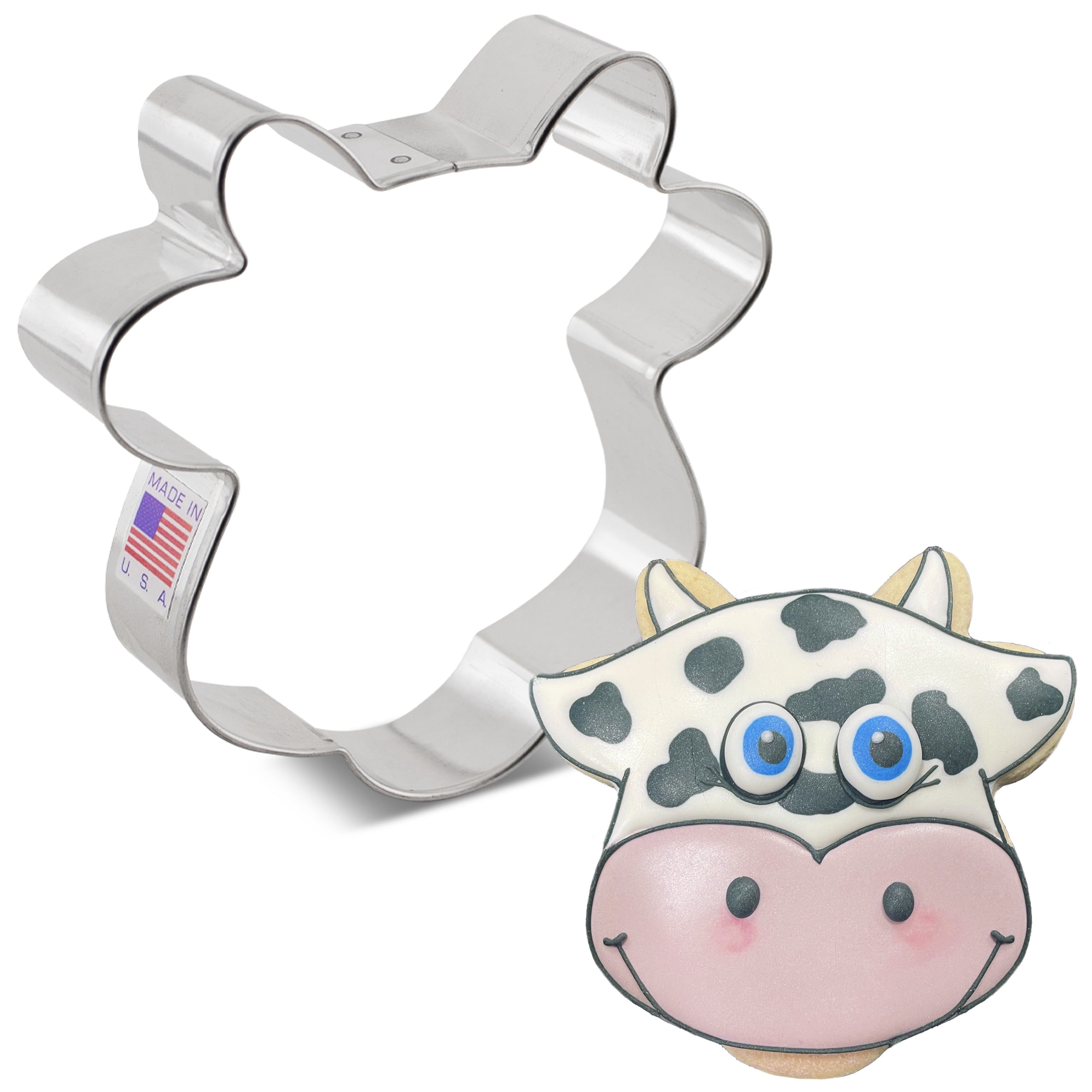 Ann Clark Cow Face Cookie Cutter 4", Made in USA - Walmart.com