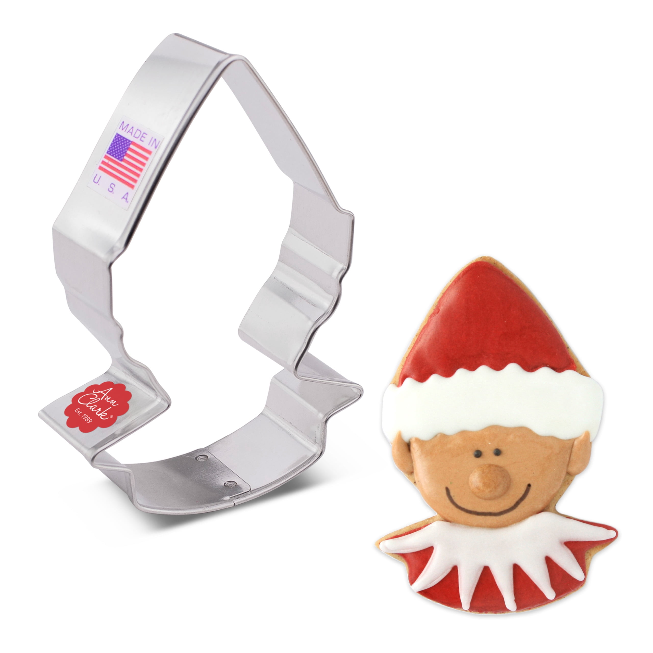 Ann Clark Cute Elf Cookie Cutter 4", Made in USA - Walmart.com