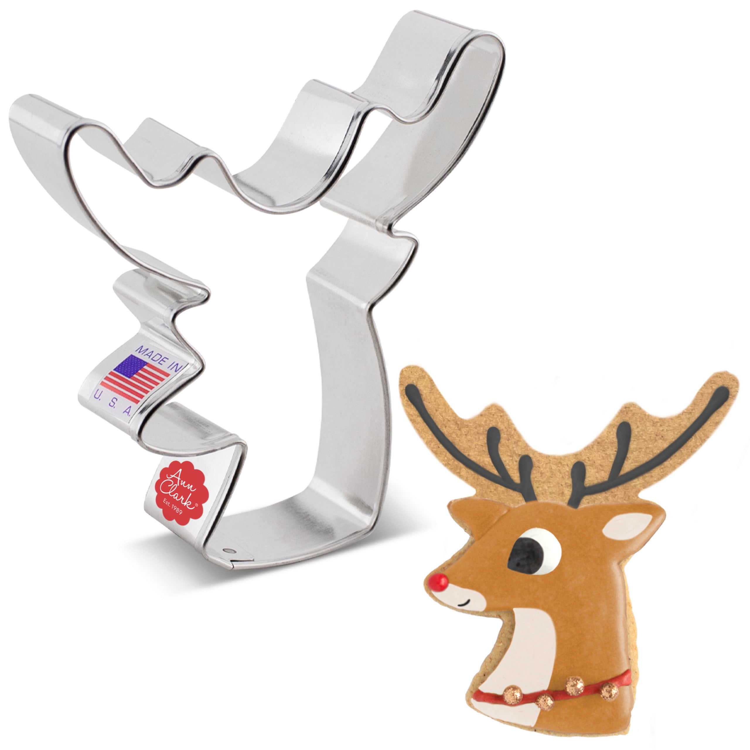 Ann Clark Deer Head Cookie Cutter 4", Made in USA - Walmart.com