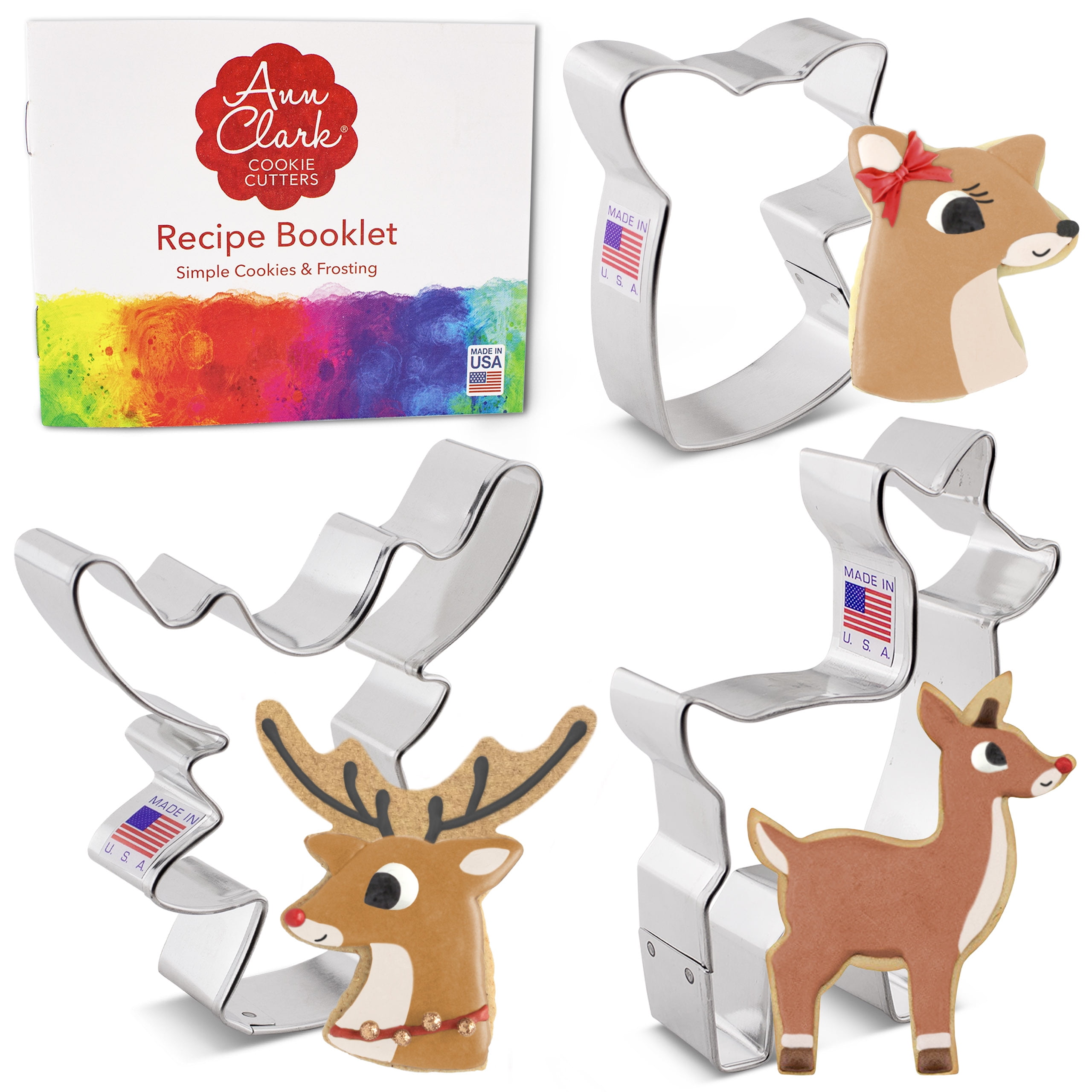 Ann Clark Doe Deer Cookie Cutter Set, 3-Piece, Made in USA - Walmart.com
